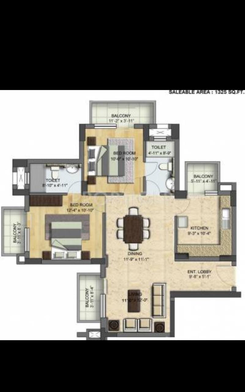 Rental 3 Bedroom 2032 Sq.Ft. Apartment in BPTP Park Grandeura, Sector ...