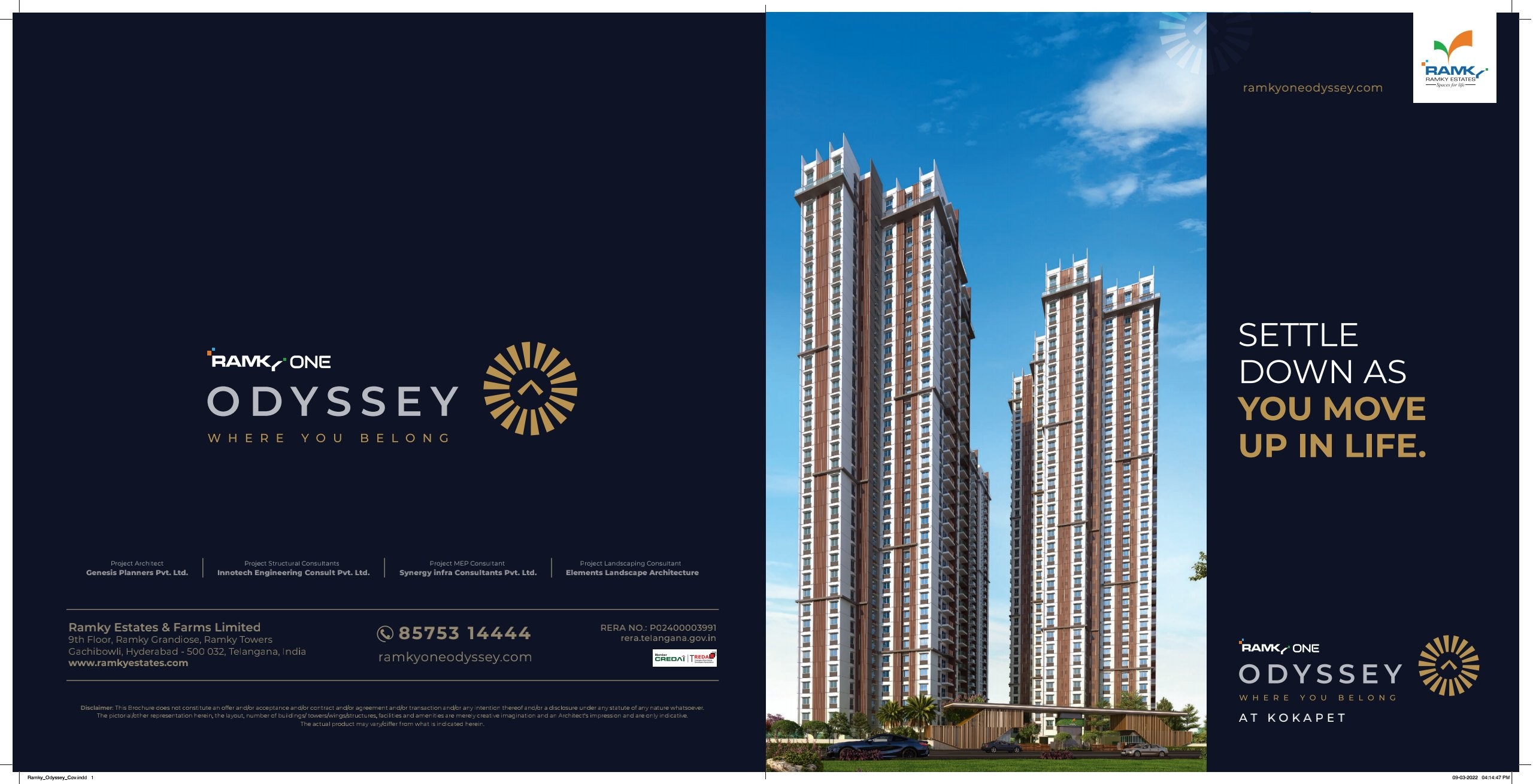 Resale 3 Bedroom 1915 Sq.Ft. Apartment in Ramky One Odyssey, Narsingi ...
