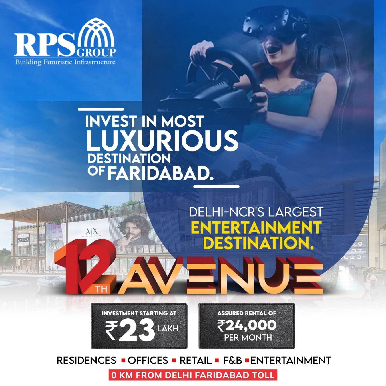 Resale Commercial Shop 600 Sq.Ft. in RPS World Trade Center, Sector 27c ...