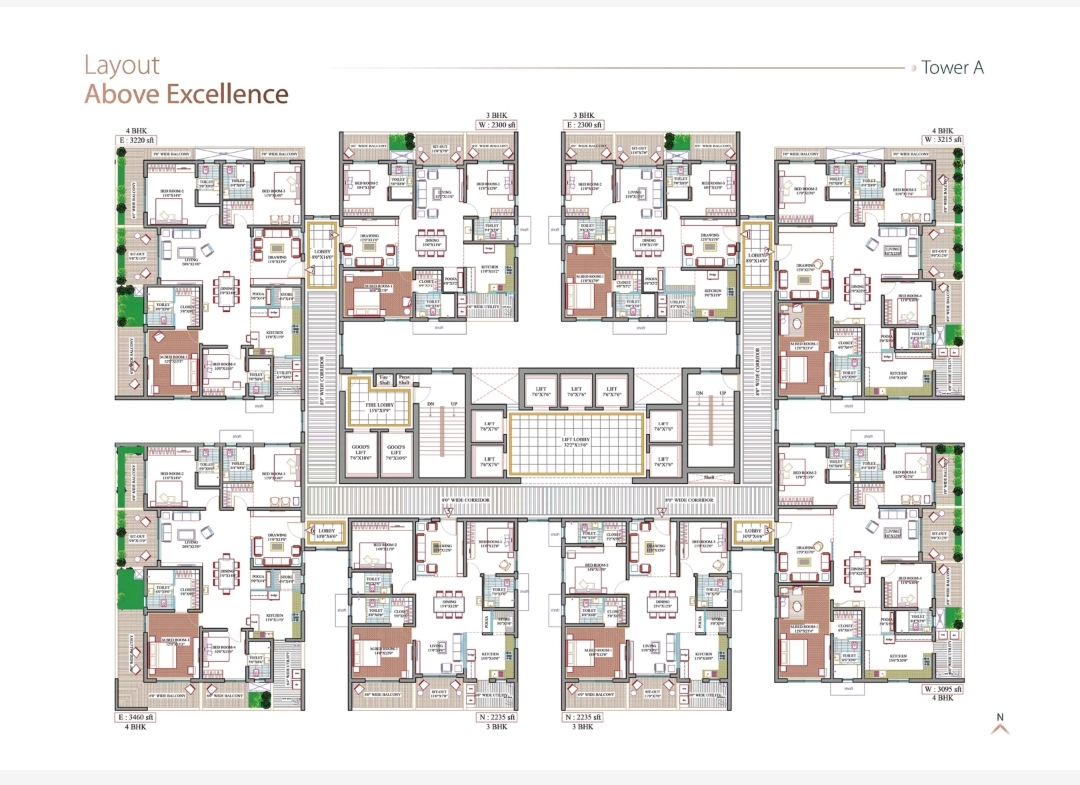 Resale 4 Bedroom 3095 Sq.Ft. Apartment in Yula Globus Neo, Kokapet ...
